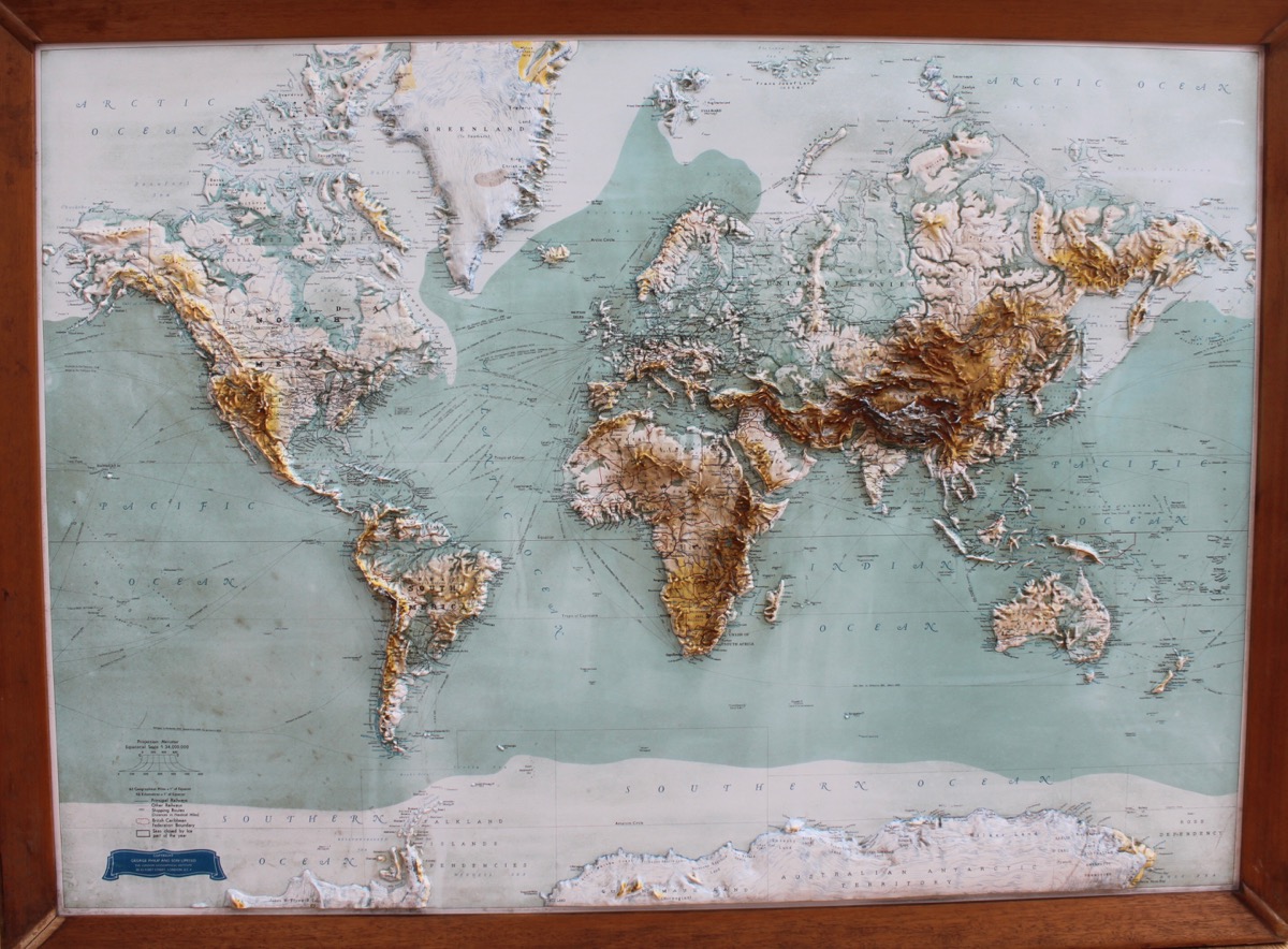 Relief Map of the World.