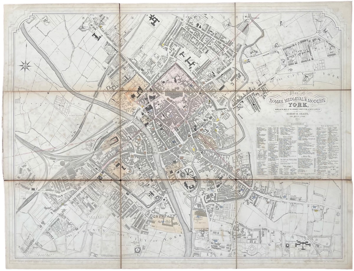 Plan of Roman, Medieval & Modern York, Drawn on the Basis of the ...