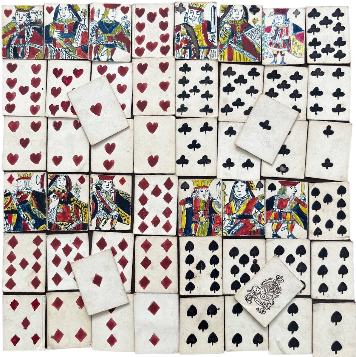 Complete Miniature Deck of 52 Playing Cards.