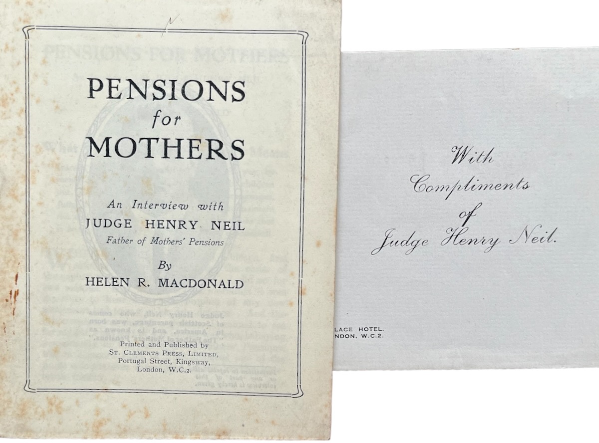 Pensions for Mothers. An Interview with Judge Henry Neil, Father of ...