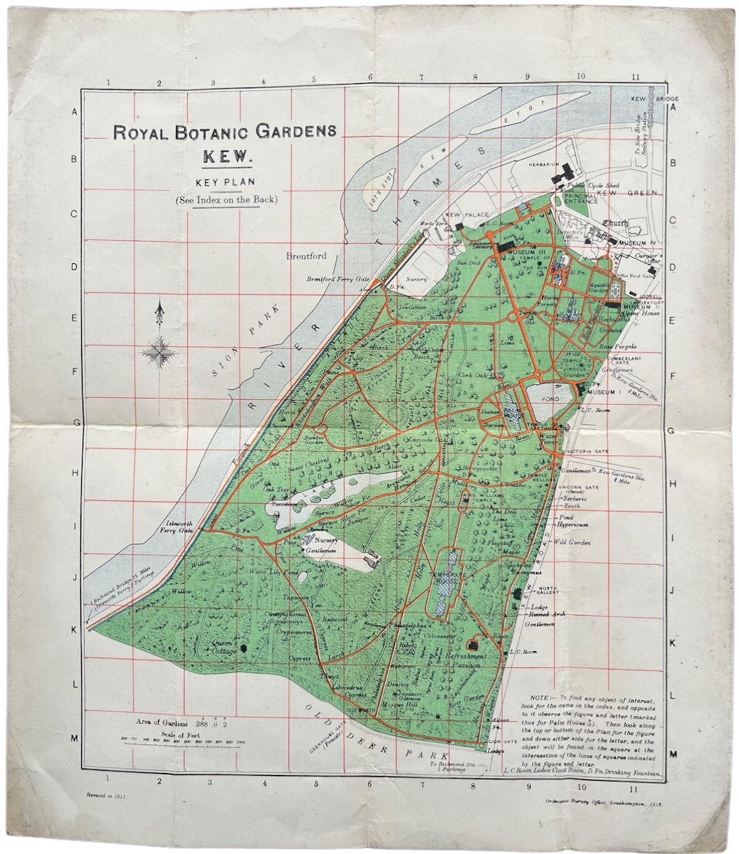 Key-Plan and Index to the Royal Botanic Gardens, Kew.