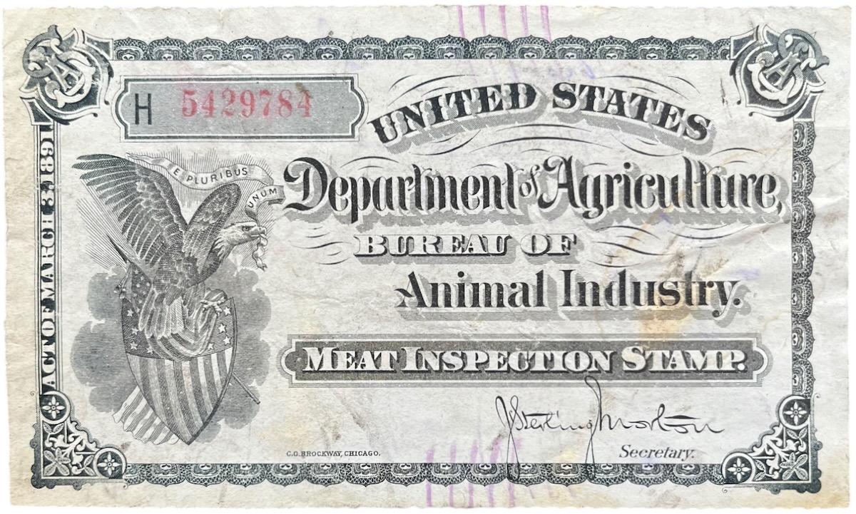 Meat Inspection Stamp.
