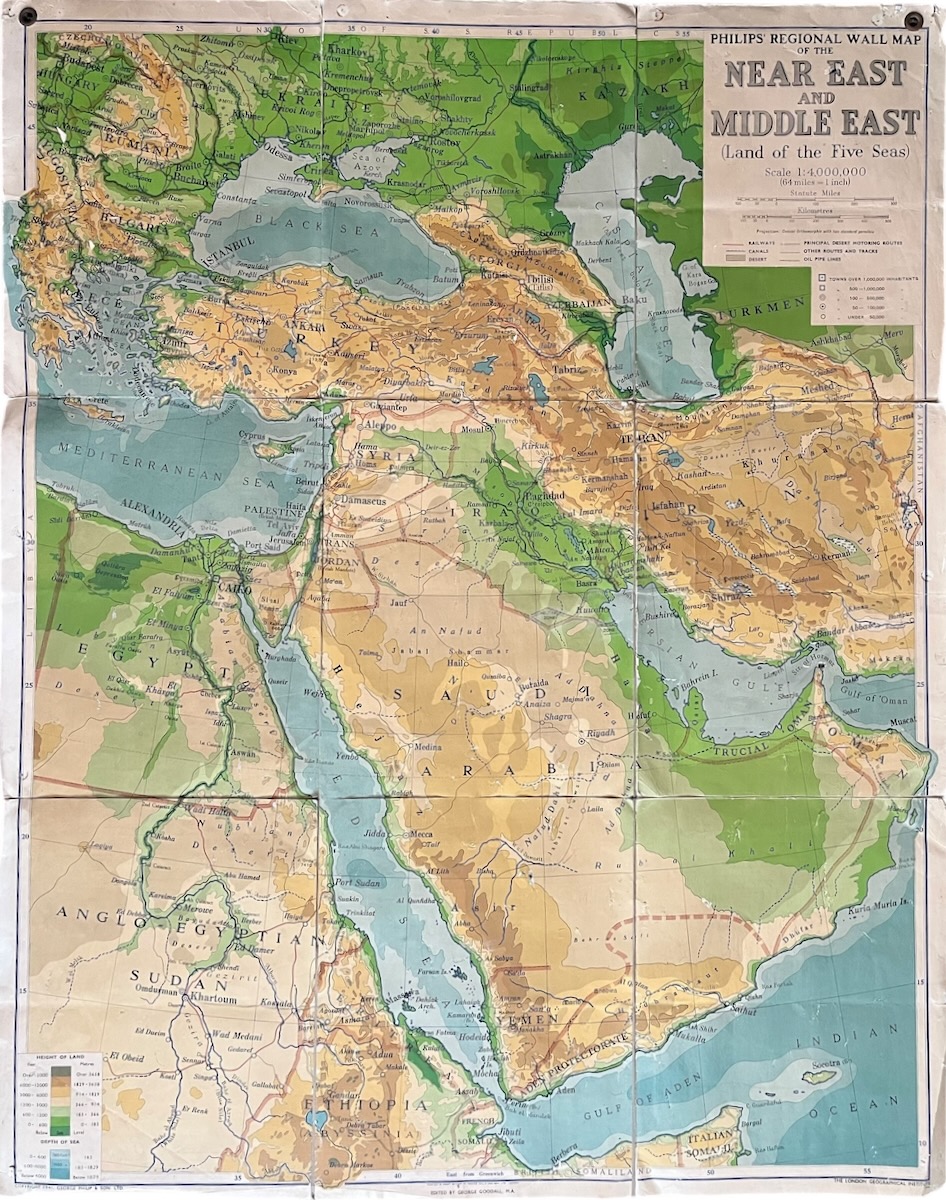 Physical Map Of Middle East Rivers