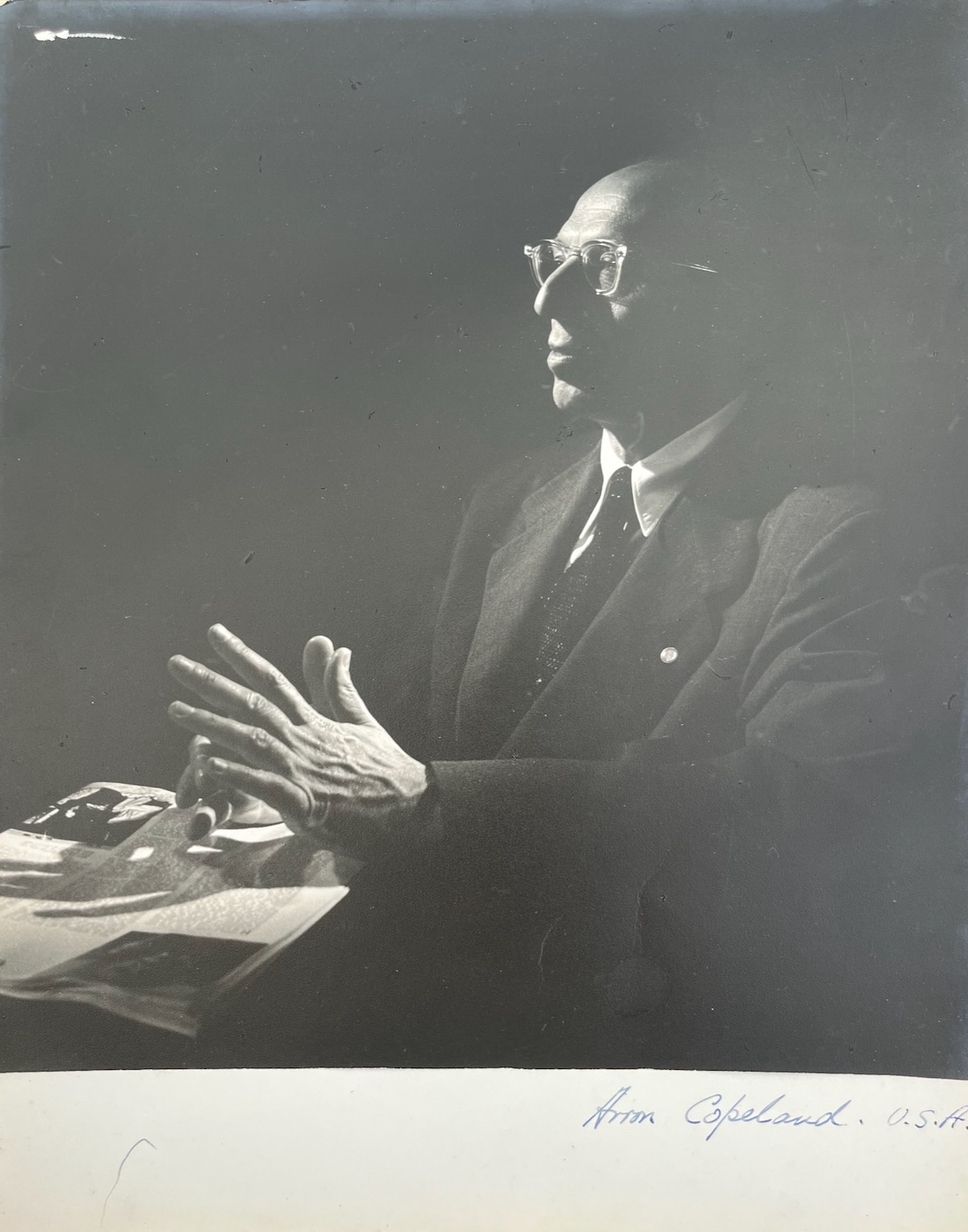 American Composer and Conductor. 1900 - 90. Photographed by DOUGLAS GLASS.